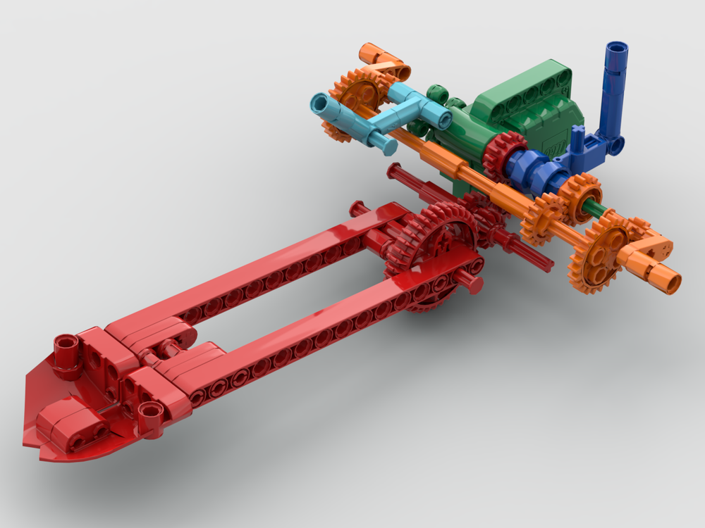 LEGO MOC Catapult - pullback motor by muffinbrick | Rebrickable - Build ...