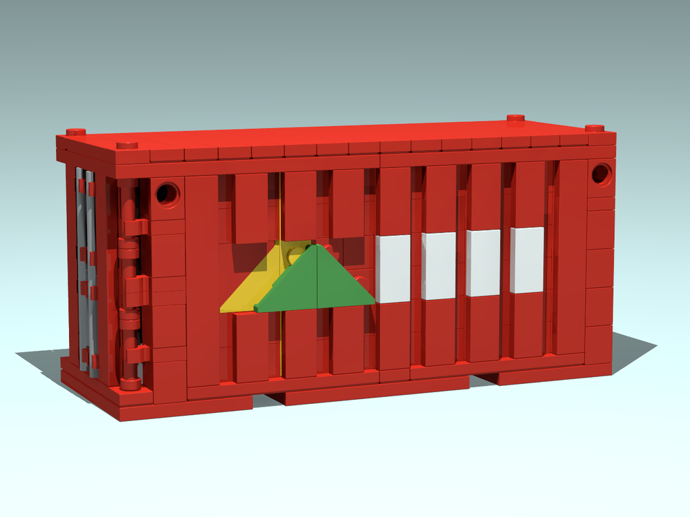 LEGO MOC Shipping Container - 20 ft - 16 stud - red - HYUNDAI by ...