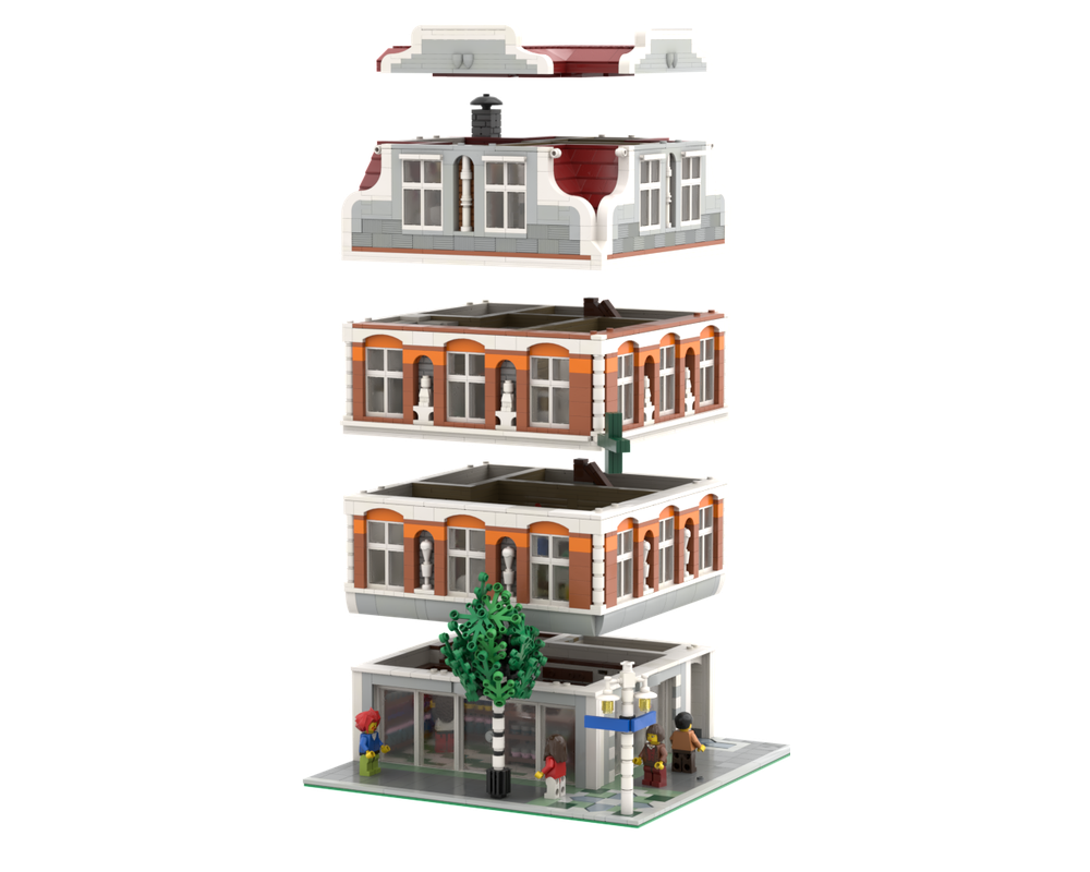 LEGO MOC LEGO® Pharmacy & Appartment Building by Knob van Brick ...