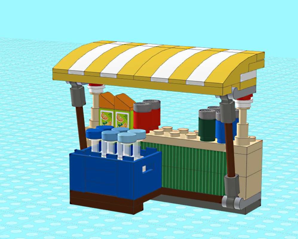 LEGO MOC Market Stand Soft Drinks by Steineboden | Rebrickable - Build ...
