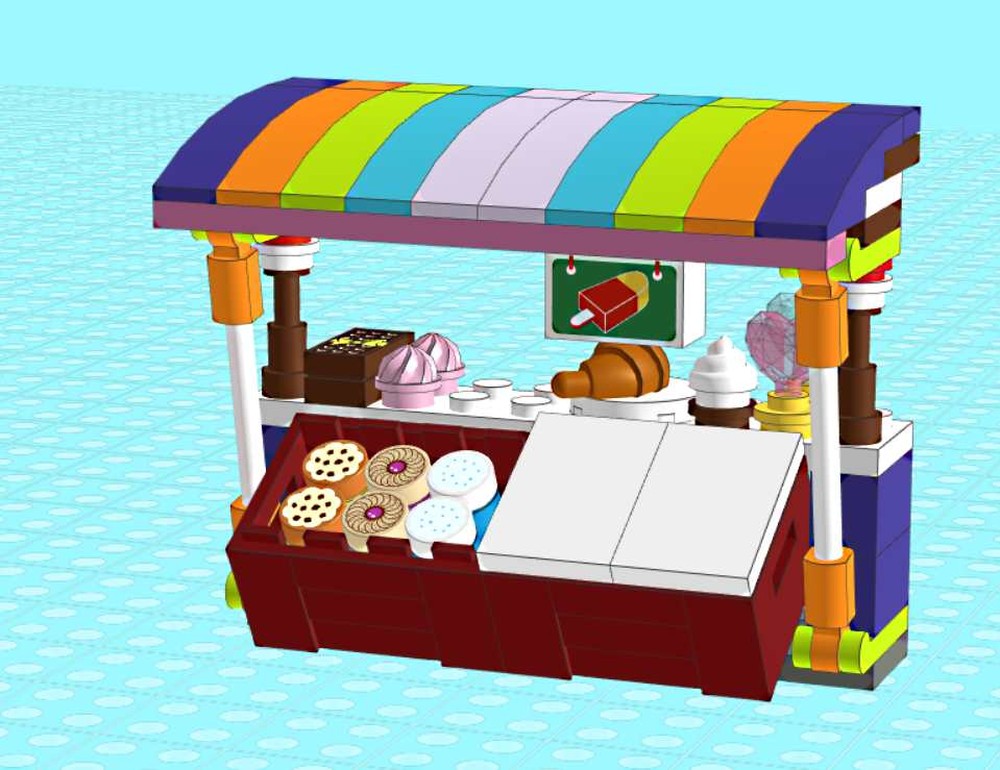 LEGO MOC Market Stand Süßigkeiten Sweets and IceCream by Steineboden ...