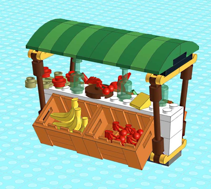 LEGO MOC Market Stand Fruits Obst by Steineboden | Rebrickable - Build ...
