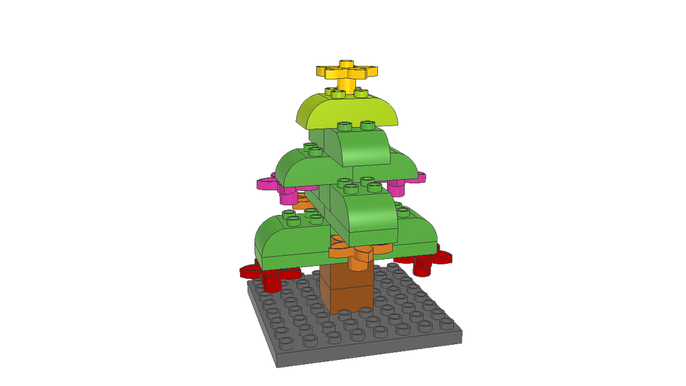 Lego Moc Christmas Tree By Kykina Rebrickable Build With Lego