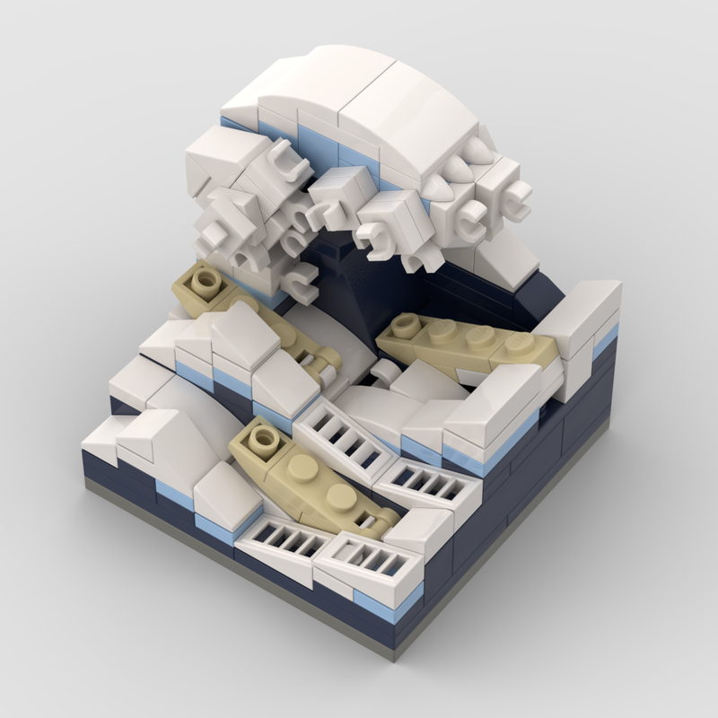 LEGO MOC The Great Wave of Kanagawa by uminuo | Rebrickable - Build ...