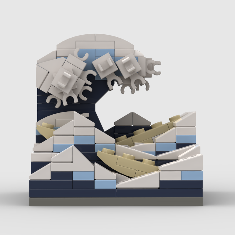 LEGO MOC The Great Wave of Kanagawa by uminuo | Rebrickable - Build ...