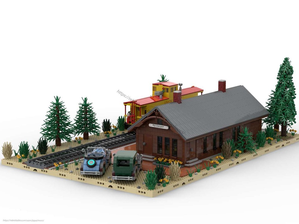 LEGO MOC Union Pacific Kit Carson Depot by jepaz | Rebrickable - Build ...