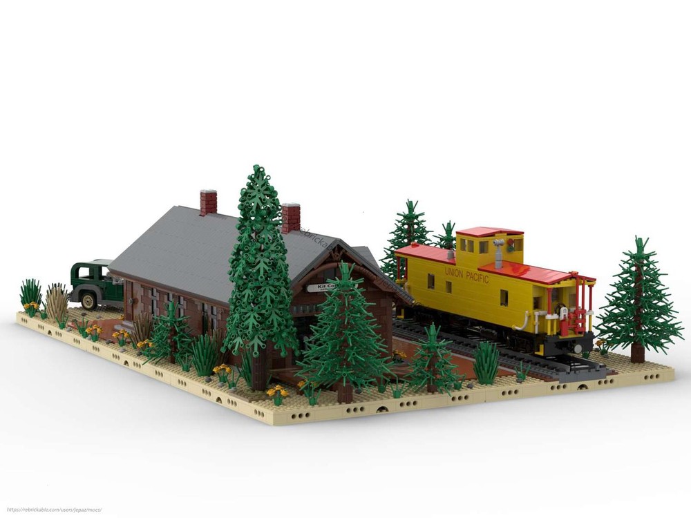 LEGO MOC Union Pacific Kit Carson Depot by jepaz | Rebrickable - Build with LEGO
