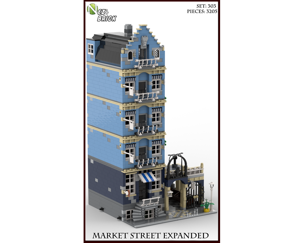 LEGO MOC Market Street Expanded by CyberLogic | Rebrickable - Build ...