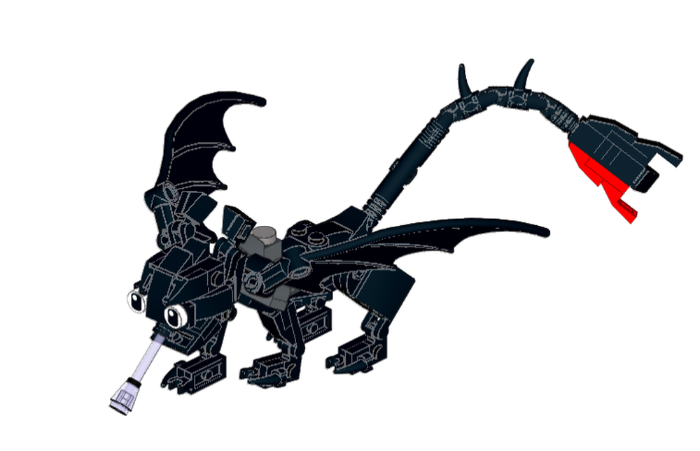 LEGO MOC Toothless by BrixGoFar | Rebrickable - Build with LEGO
