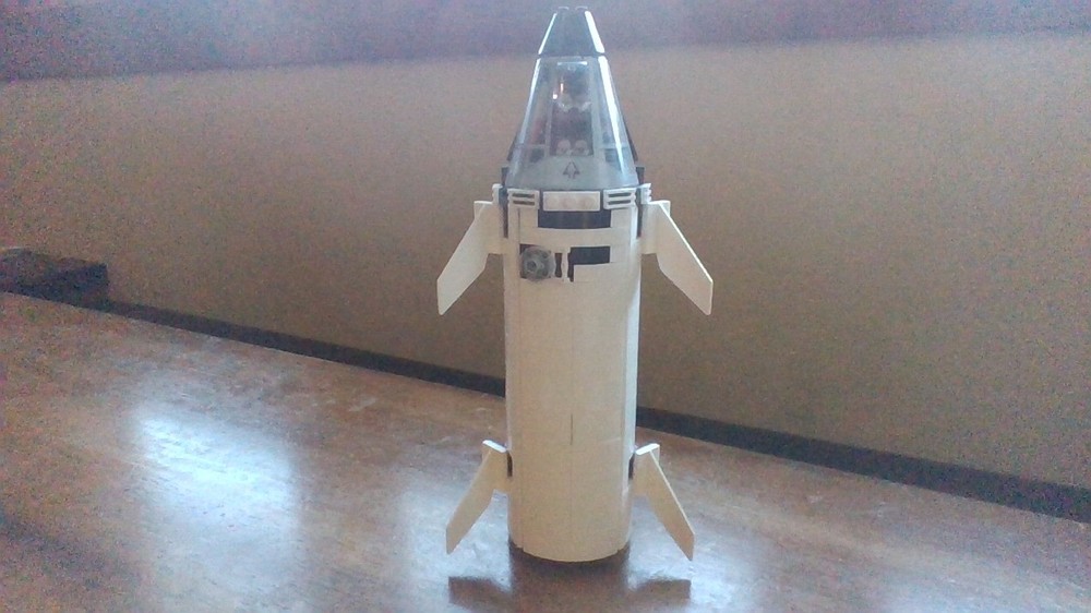 Lego Moc Reusable Rocket Part 4 Crew Spaceship By Furniture