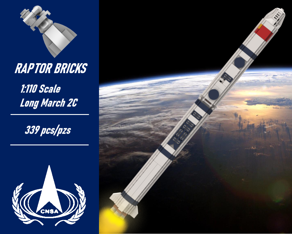 LEGO MOC 1:110 Long March 2C by RAPTOR BRICKS | Rebrickable - Build ...