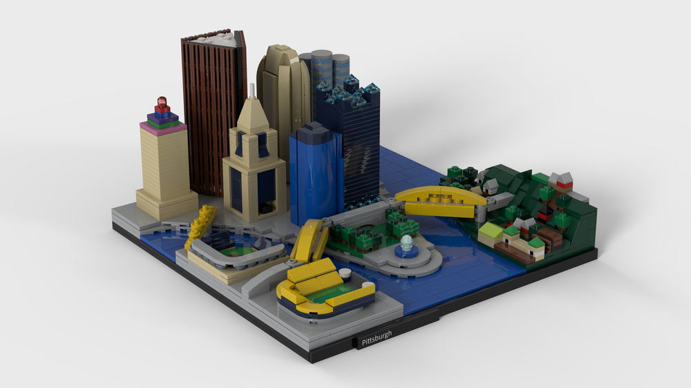 LEGO MOC Pittsburgh Architecture by zandecreates | Rebrickable - Build ...