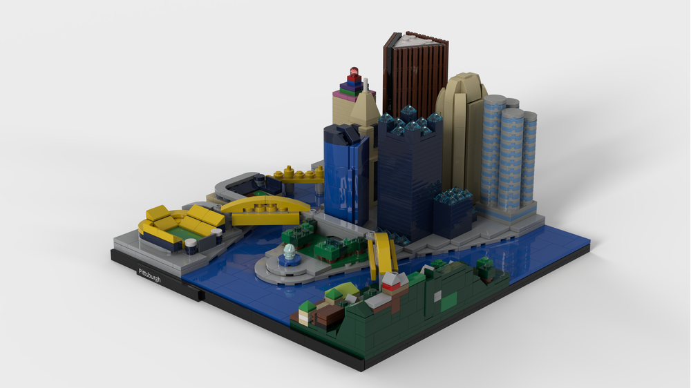 LEGO MOC Pittsburgh Architecture by zandecreates | Rebrickable - Build ...