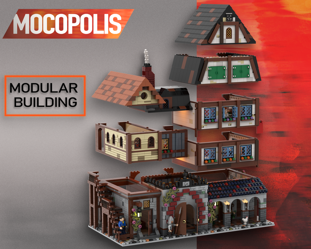 LEGO MOC Modular Medieval French House #2 by MOCOPOLIS | Rebrickable ...