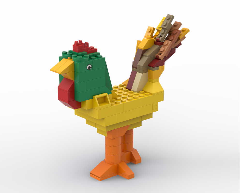 LEGO MOC Brick built Rooster (simple) by Galaxy 12 Imports ...
