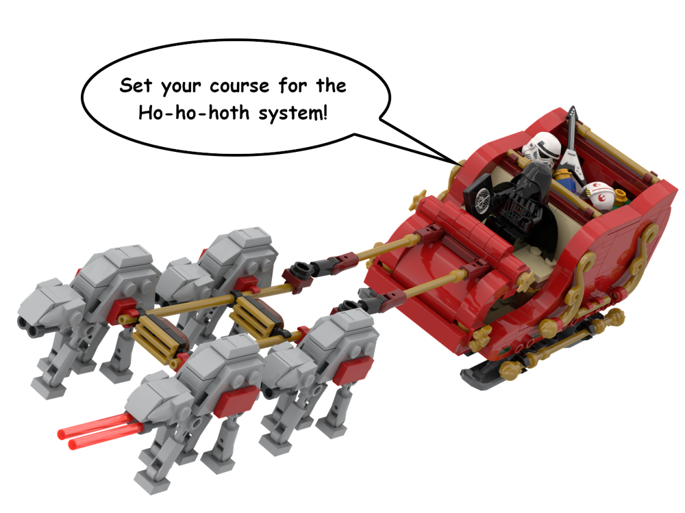 LEGO MOC Vader's Sleigh (AT-AT Reindeer Mod) by TOPACES | Rebrickable ...