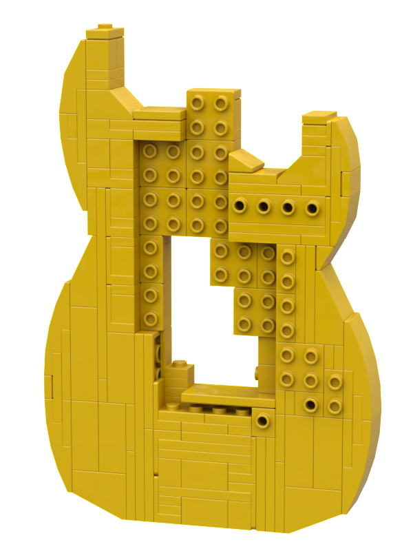 Lego Moc Fender Stratocaster Yellow Version By Streethawklegomocs