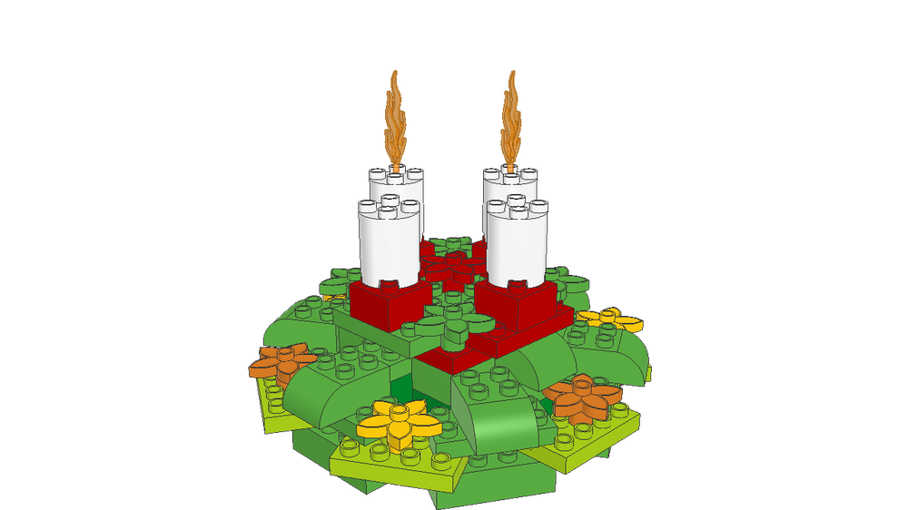 LEGO MOC Advent wreath by Kykina | Rebrickable - Build with LEGO