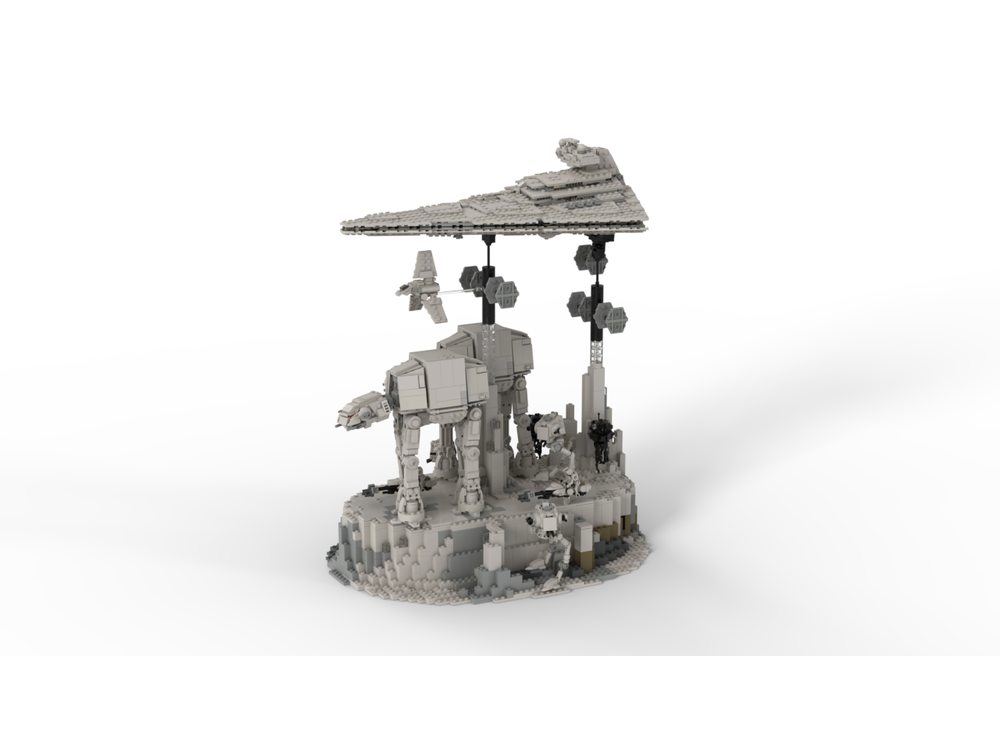 LEGO MOC Mini Size "Hoth" Style Stand for ISD & Imperial Army by jellco ...