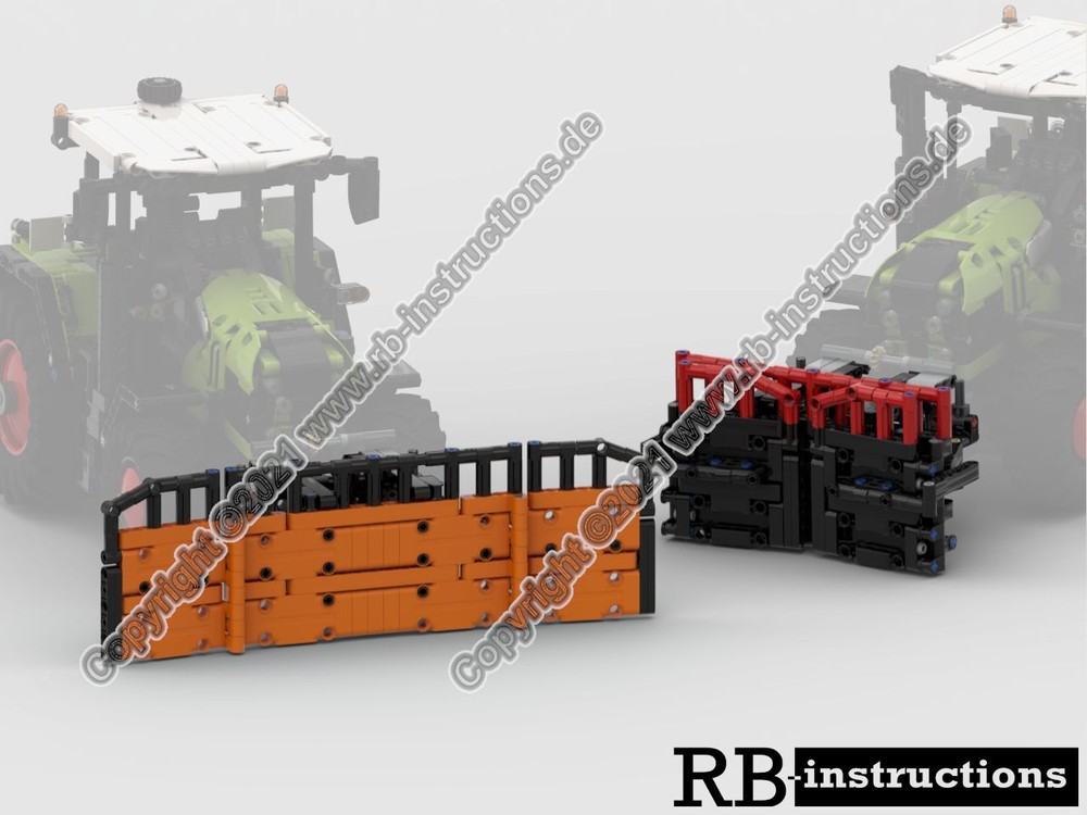 Lego Moc Corn Sliding Shield For Claas Xerion 5000 Fastrac Or Other