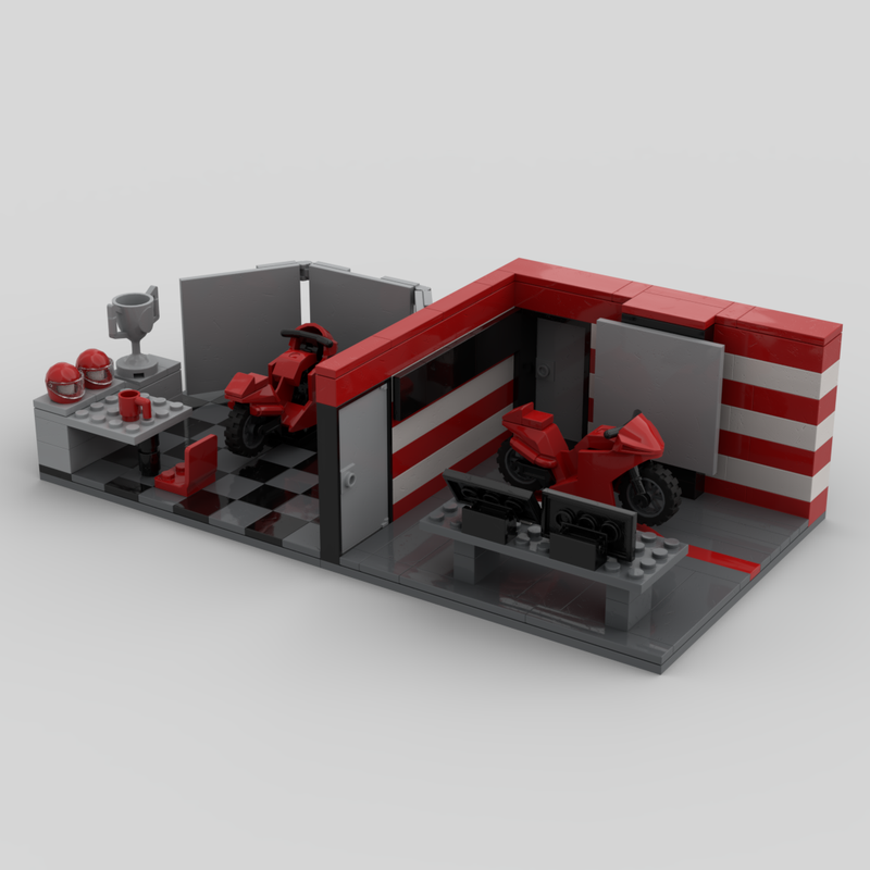 LEGO MOC MotoGP Garage by Creater | Rebrickable - Build with LEGO