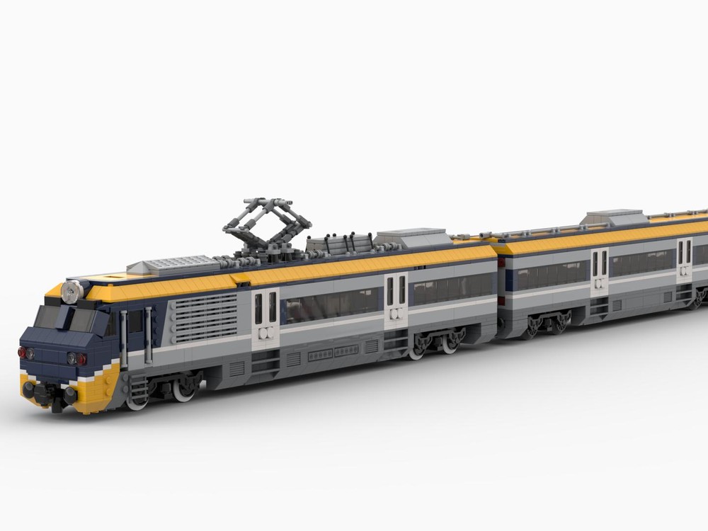 Lego Moc 60197 Inspired Commuter Train 8 Wide148 Scale By Dsd