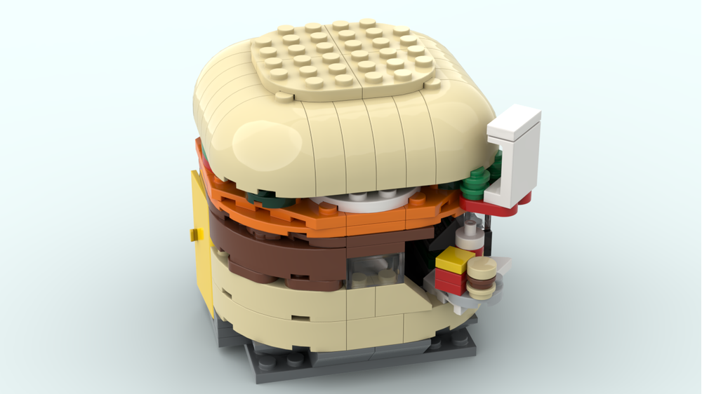 LEGO MOC Burger Stand by Pendra37 | Rebrickable - Build with LEGO