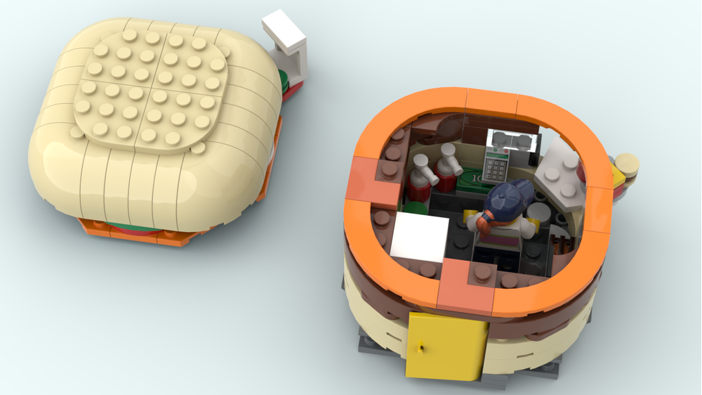 LEGO MOC Burger Stand by Pendra37 | Rebrickable - Build with LEGO