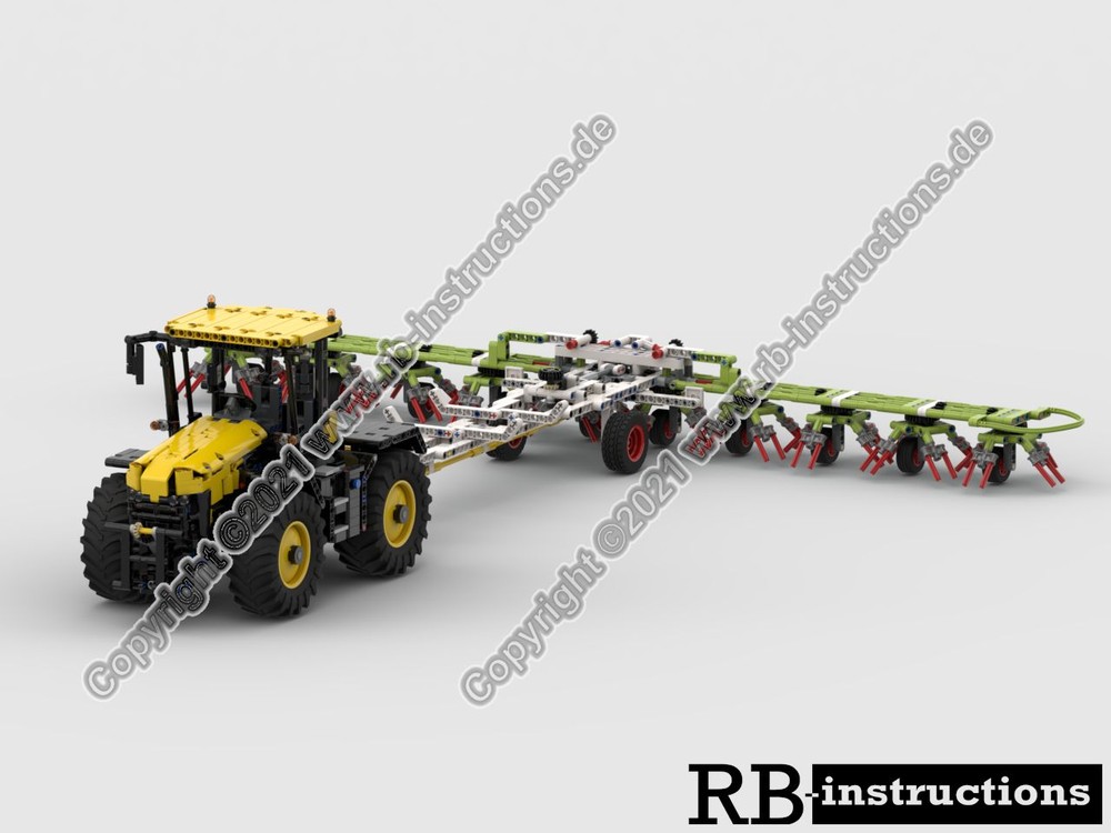 LEGO MOC Hay tedder for Claas Xerion 5000, Fastrac or other tractors ...