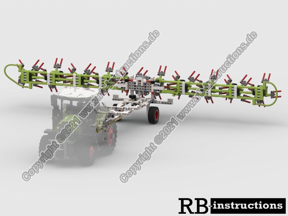 LEGO MOC Hay tedder for Claas Xerion 5000, Fastrac or other tractors ...