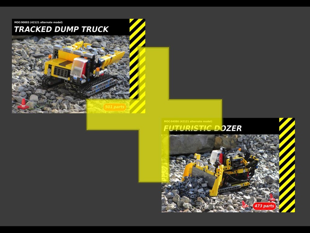 LEGO MOC 42121 alternates - Tracked Dump Truck and Futuristic Dozer by ...