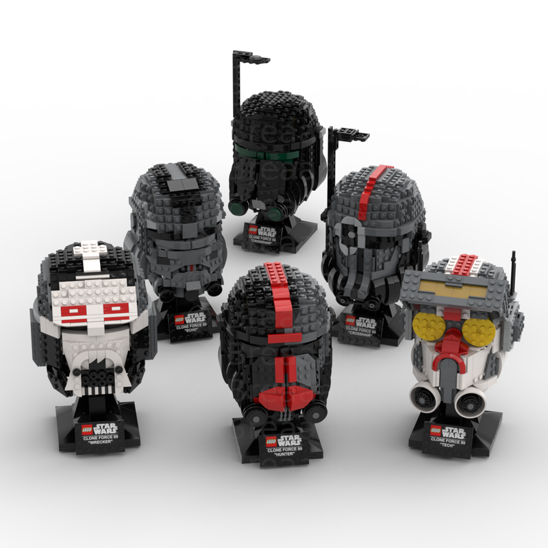 LEGO MOC Clone Force 99 Bundle (Helmet Collection) by Breaaad ...