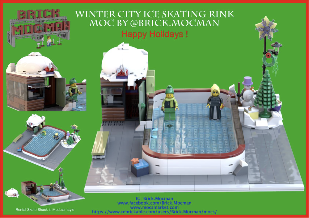 LEGO MOC City Skate - Ice Skating RInk - Happy Holidays by Brick.Mocman ...
