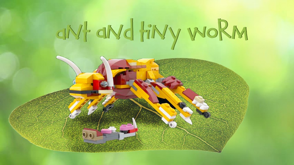 LEGO MOC Ant and Tiny Worm by jlherbst77 | Rebrickable - Build with LEGO