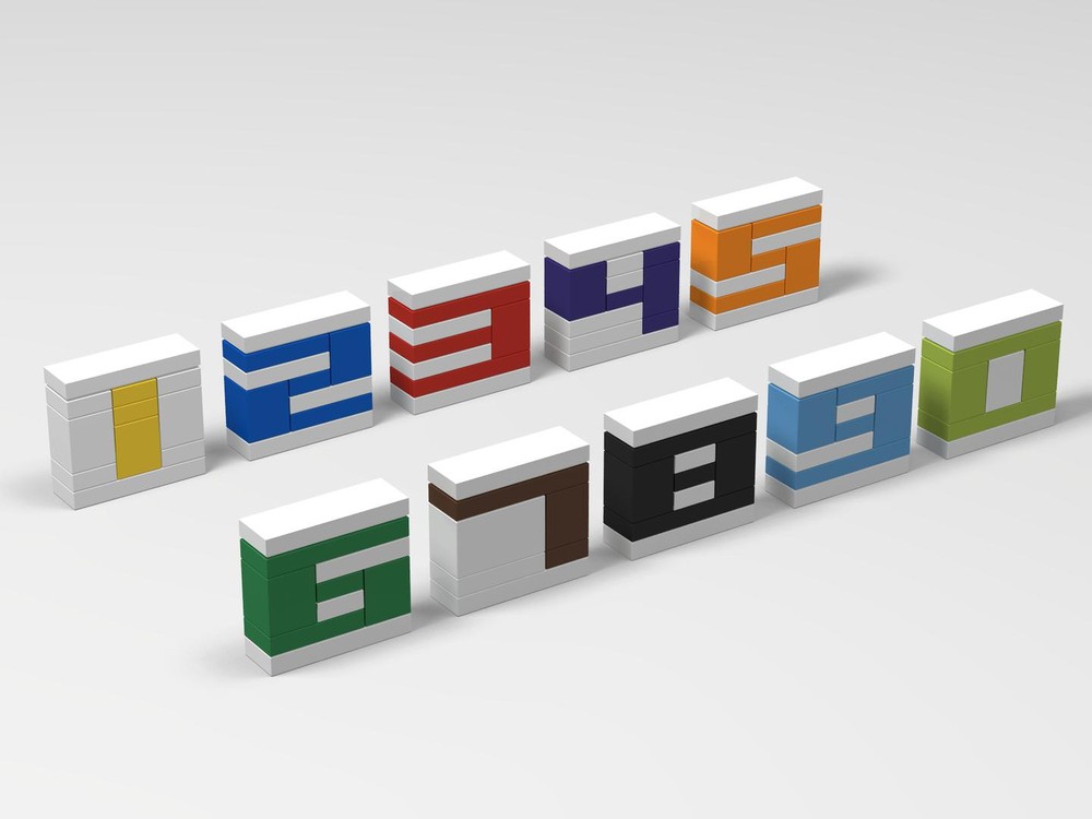 LEGO MOC Numbers 1x3x2.8 by uminuo | Rebrickable - Build with LEGO