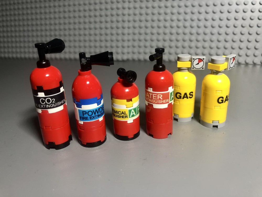 LEGO MOC Fire extinguishers set with sticker sheet by mkolar ...