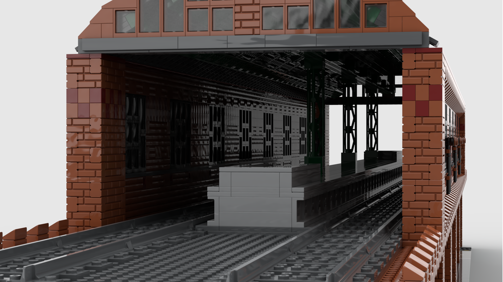 LEGO MOC Elevated Train Station by Leo G | Rebrickable - Build with LEGO