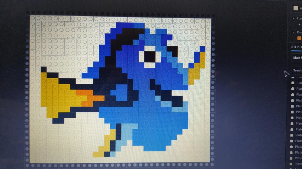 LEGO MOC Mosaic Dory Nemo Disney 32x26 by annelise39 | Rebrickable ...