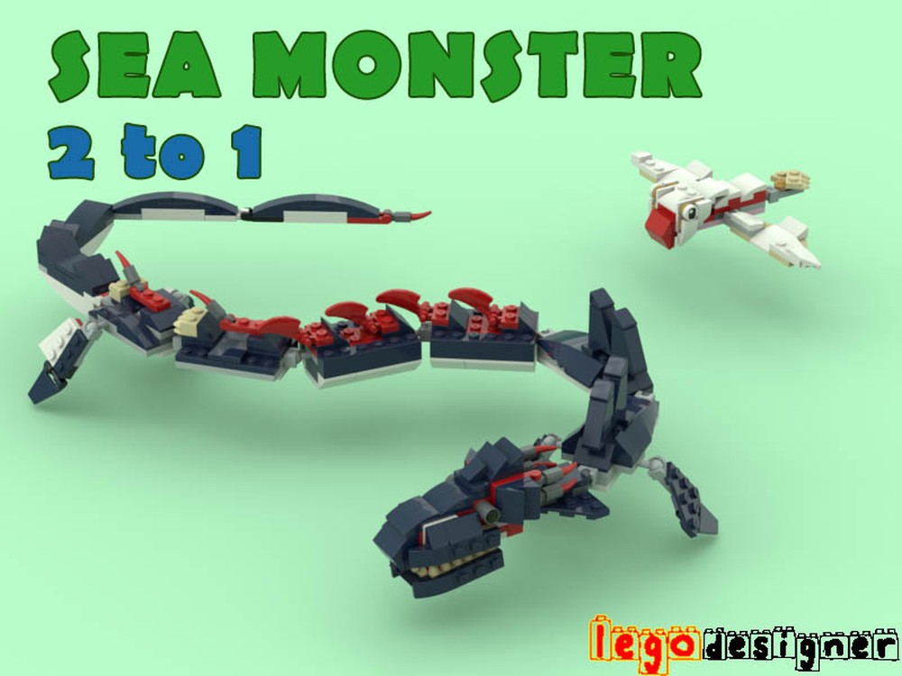 LEGO MOC 31088 2 to 1 Sea monster by LegoDesigner | Rebrickable - Build ...