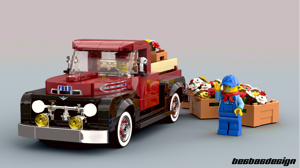 LEGO MOC Ford F1 pickup truck 1951 by besbasdesign | Rebrickable ...