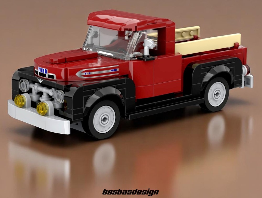 Lego Moc Ford F1 Pickup Truck 1951 By Besbasdesign Rebrickable