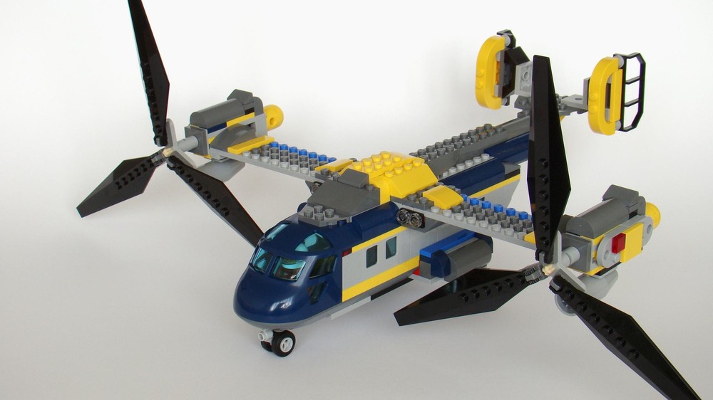 LEGO MOC 60093: Tiltrotor Cargo Aircraft by Tomik | Rebrickable - Build ...