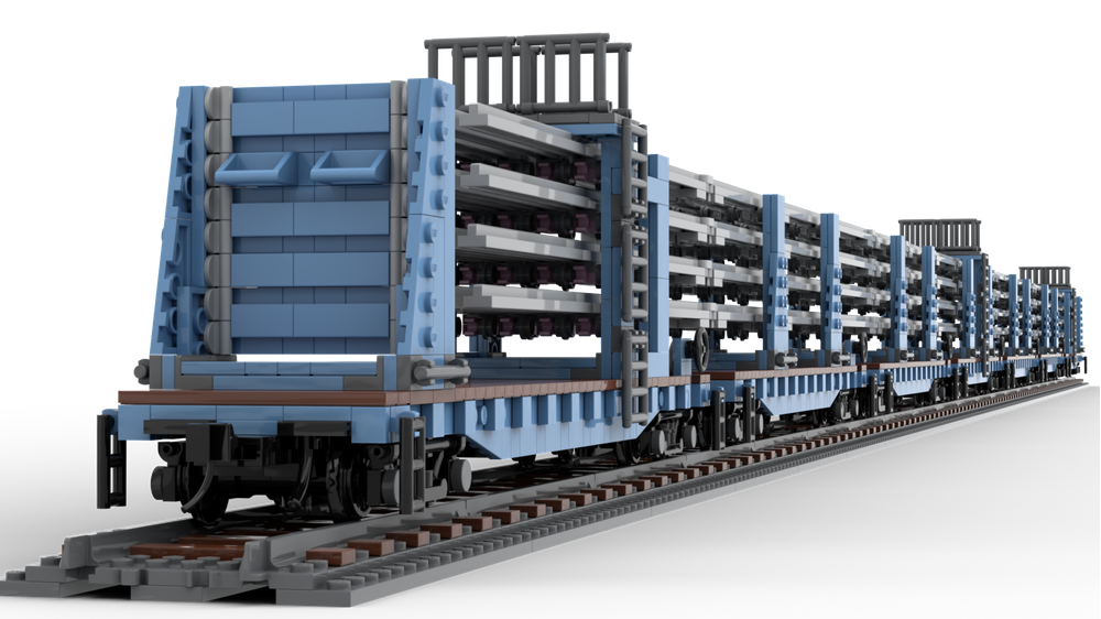 LEGO MOC Welded Rail/Ribbon Rail Car Set by Yellow.LXF | Rebrickable ...