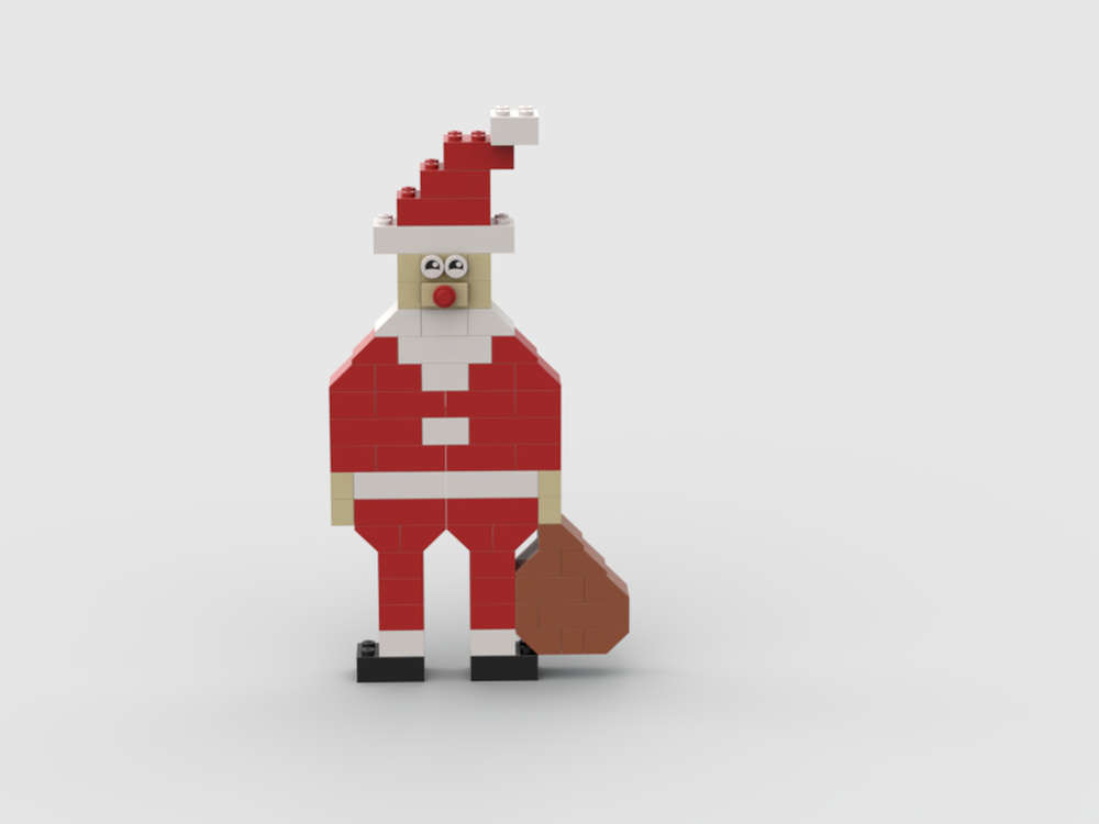 LEGO MOC 2D Brick Santa by Izydorek | Rebrickable - Build with LEGO