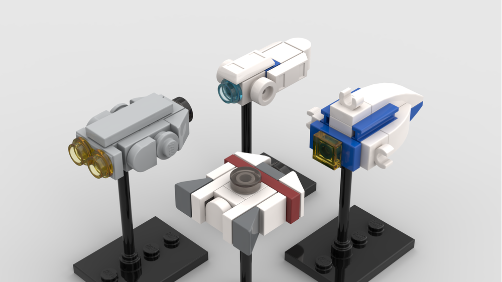 LEGO MOC 1:1455 Small Rebel Ships: Taylander, GX1 Short Hauler, Ghtroc ...
