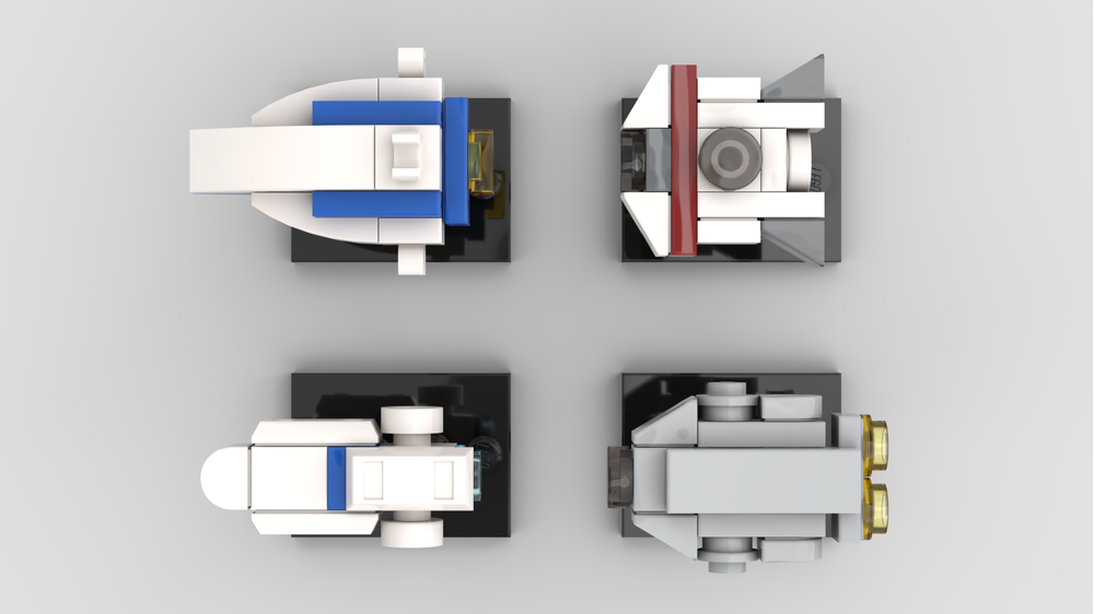 LEGO MOC 1:1455 Small Rebel Ships: Taylander, GX1 Short Hauler, Ghtroc ...