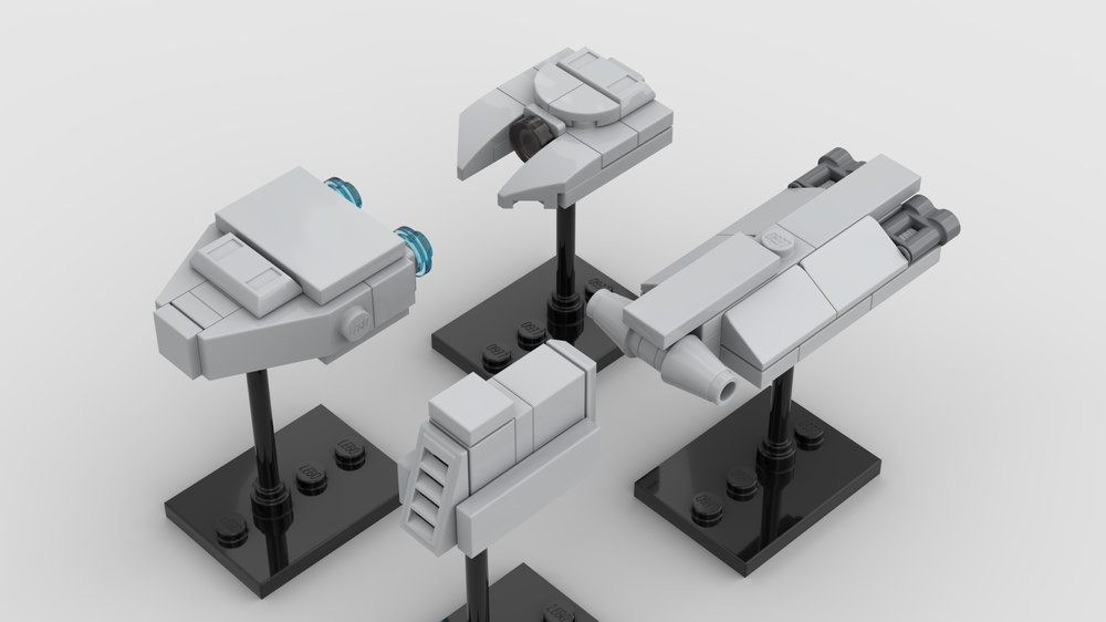 LEGO MOC 1:1455 Small Imperial Ships: Guardian-class, Theta-class, VT ...