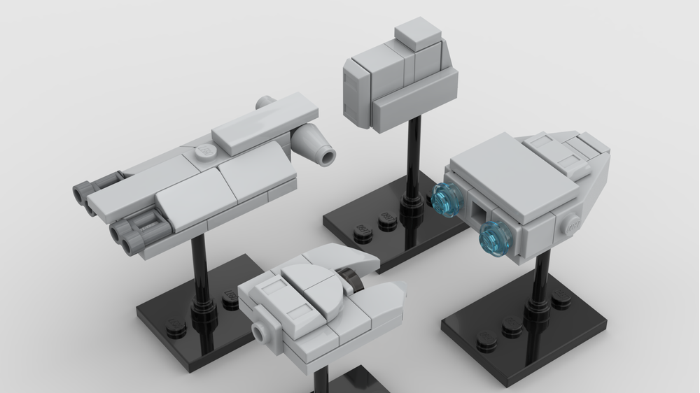 LEGO MOC 1:1455 Small Imperial Ships: Guardian-class, Theta-class, VT ...