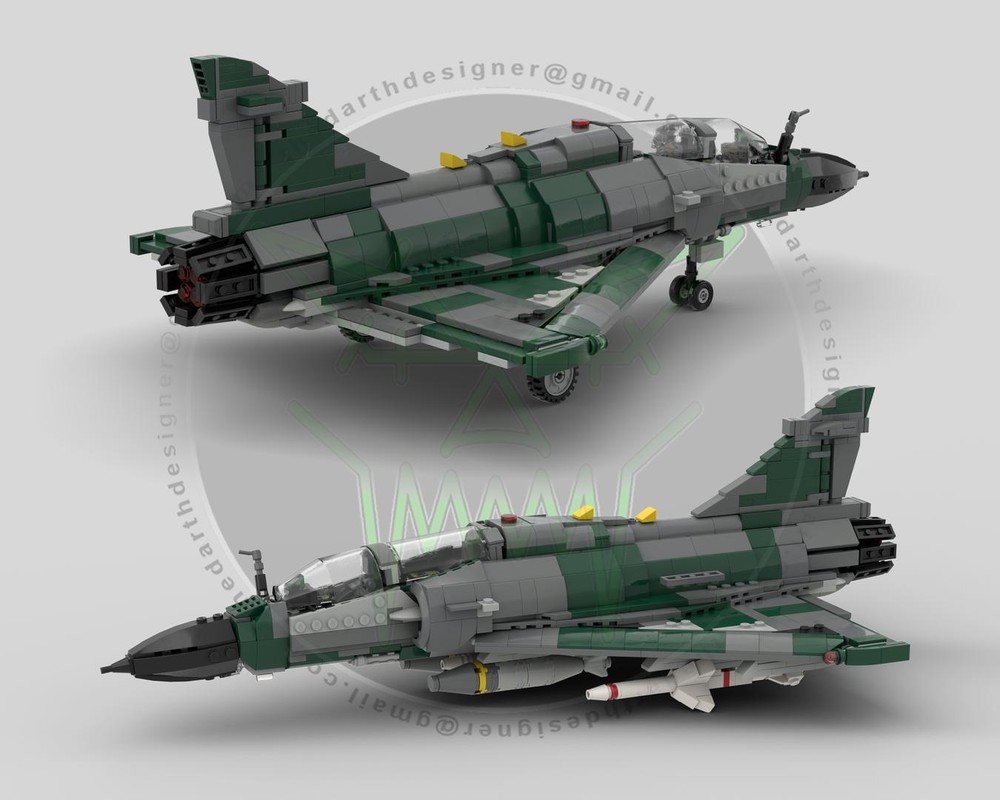 LEGO MOC-96165 Dassault MIRAGE 2000 D | 1:35 Scale by DarthDesigner ...