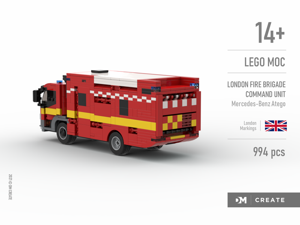 LEGO MOC London Fire Brigade LFB - Command Unit (Mercedes-Benz Atego ...